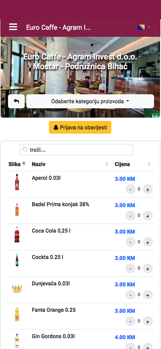 Cjenovnik.ba - Kreiraj jednostavno digitalni cjenovnik i katalog proizvoda sa QR-code pristupom ...