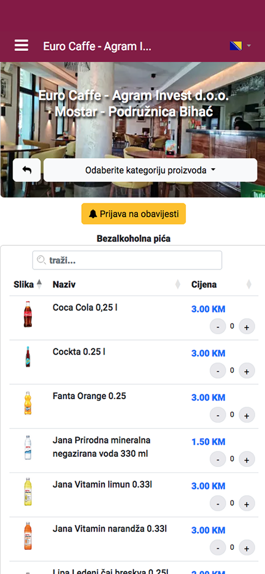 Cjenovnik.ba - Kreiraj jednostavno digitalni cjenovnik i katalog proizvoda sa QR-code pristupom ...
